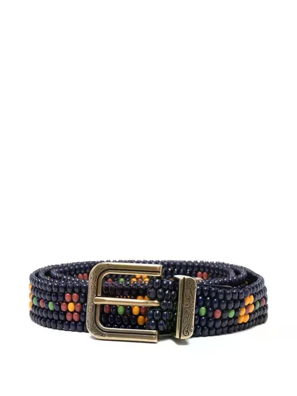Etro Beaded Buckle Belt - Blue
