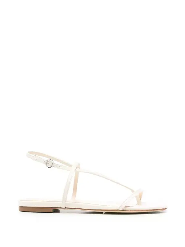AeydĒ Strappy Flat Sandals - White