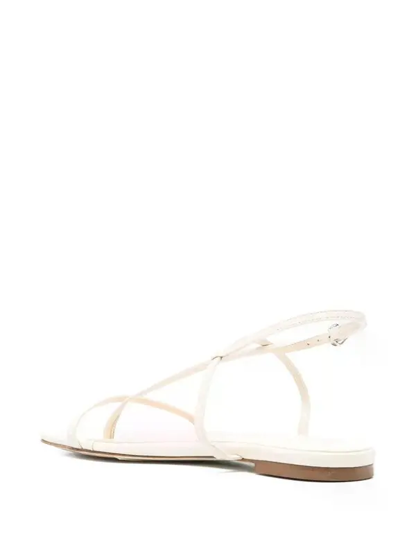 AeydĒ Strappy Flat Sandals - White