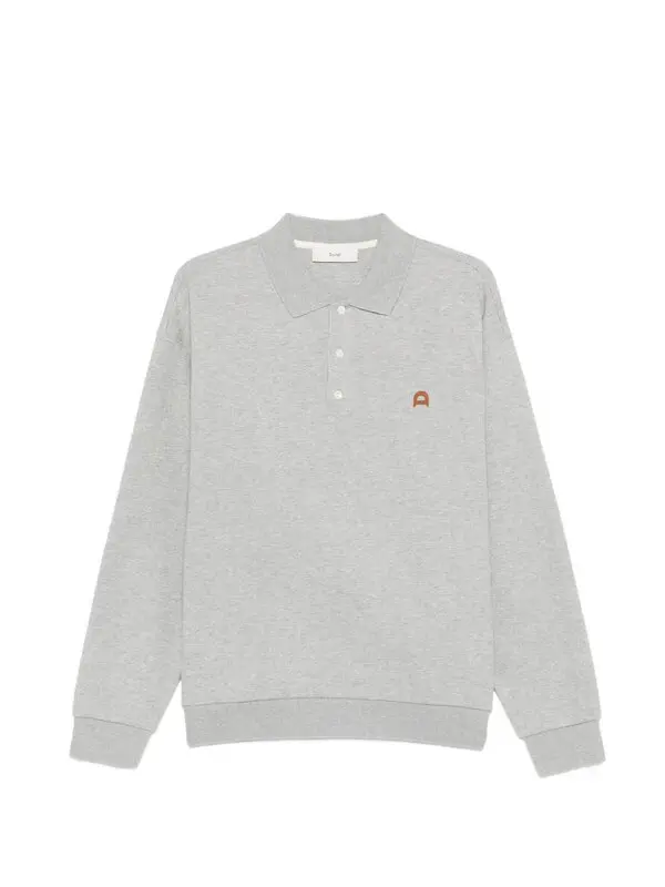 DUNST Embroidered Logo Polo Shirt - Grey