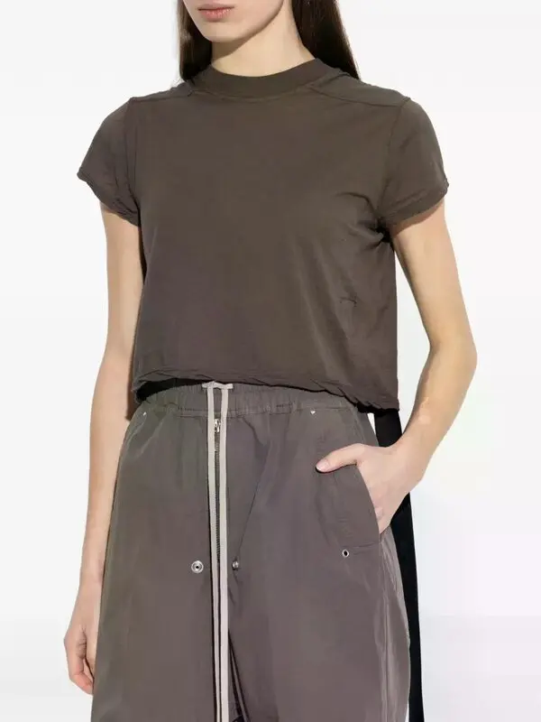 Rick Owens Cropped Small Level T-shirt - Brown