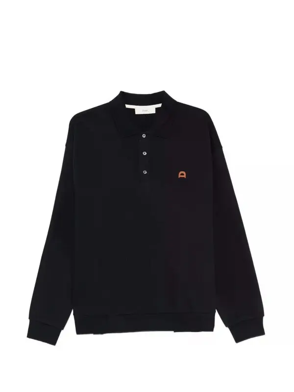 DUNST Button Logo Polo Shirt - Blue