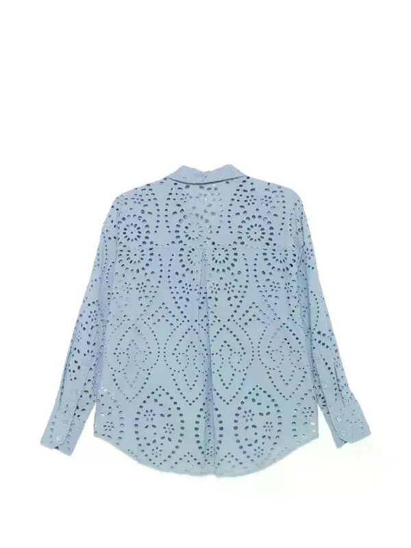 MC2 SAINT BARTH Sangallo Cotton Blouse - Blue