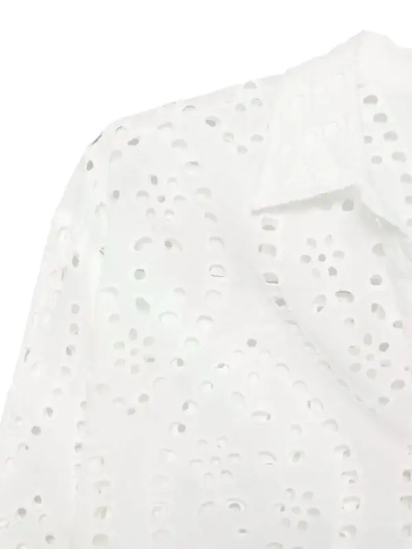 MC2 SAINT BARTH Sangallo Embroidery Blouse - White