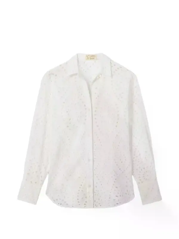 MC2 SAINT BARTH Sangallo Embroidery Blouse - White
