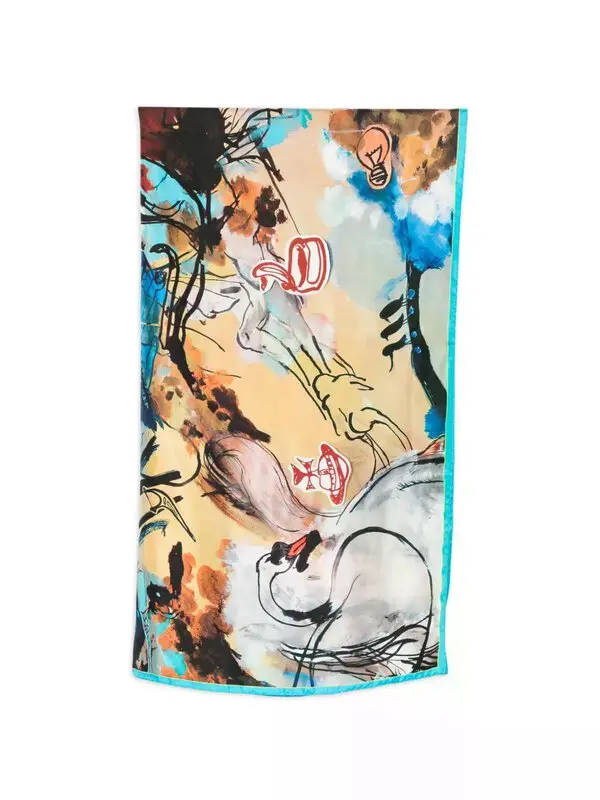VIVIENNE WESTWOOD Printed Scarf - Blue