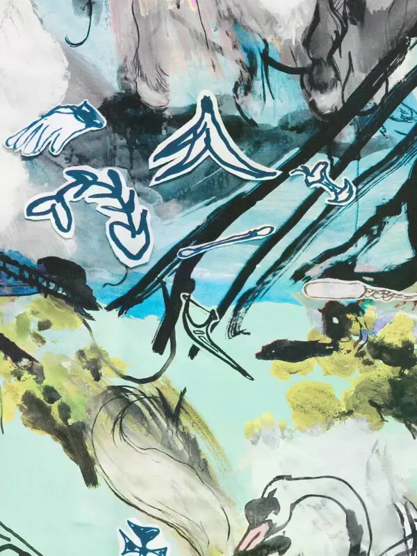 VIVIENNE WESTWOOD Graphic-print Scarf - Blue