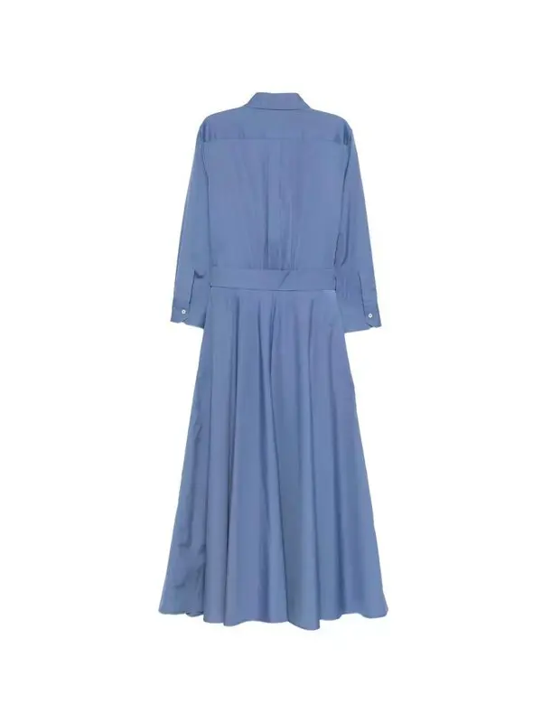 SARA ROKA Dralla Buttoned Midi Dress - Blue