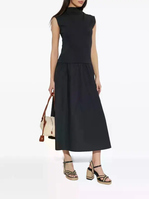 SAMSOE SAMSOE High-neck Gathered Midi Dress