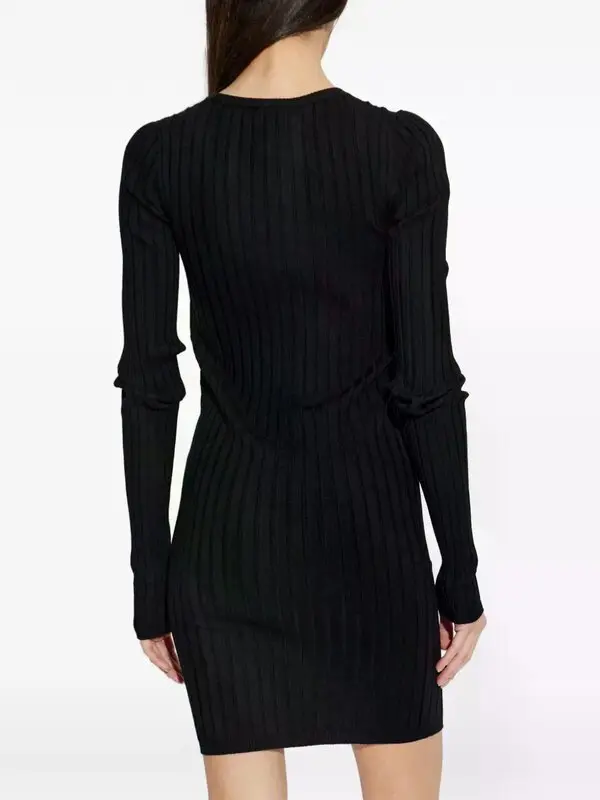 Dolce & Gabbana Buttoned V-neck Mini Dress