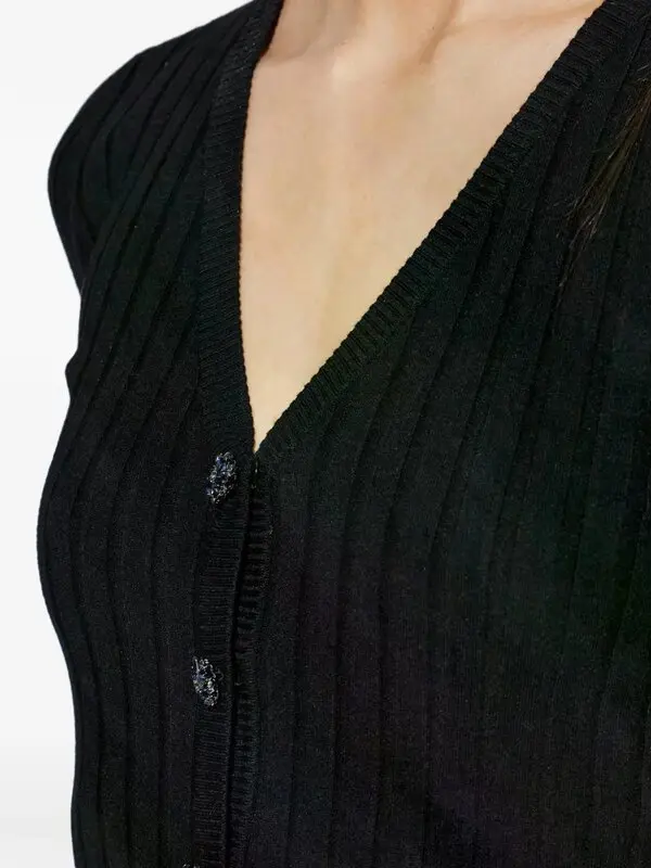 Dolce & Gabbana Buttoned V-neck Mini Dress