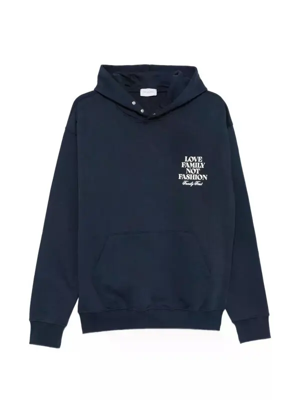 FAMILY FIRST Lettering Hoodie - Blue