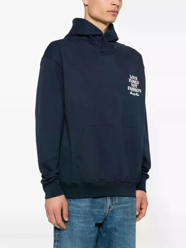 FAMILY FIRST Lettering Hoodie - Blue