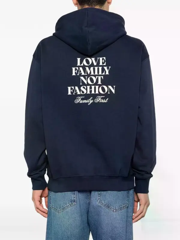 FAMILY FIRST Lettering Hoodie - Blue