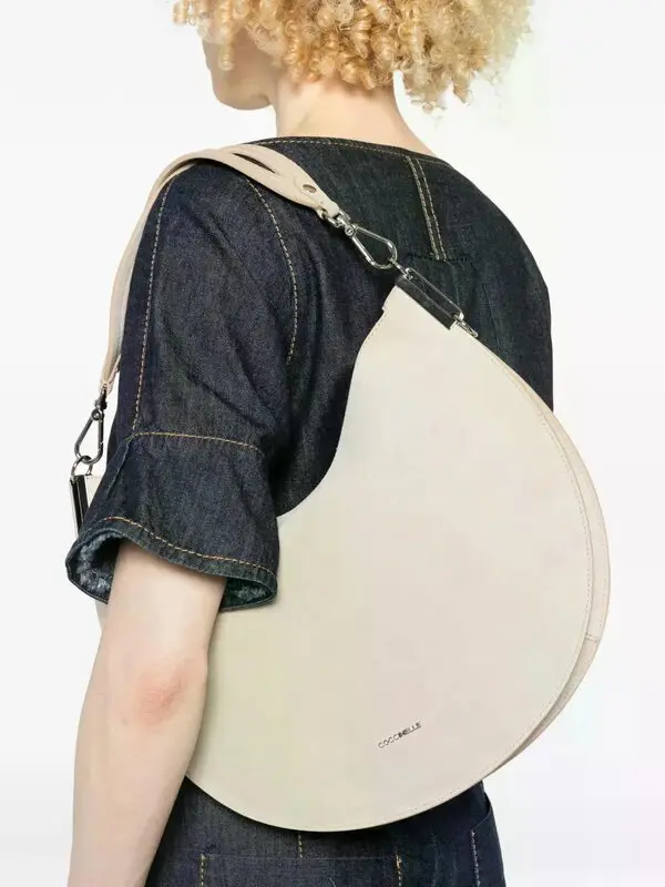 COCCINELLE Zip-fastening Suede Shoulder Bag - Neutrals