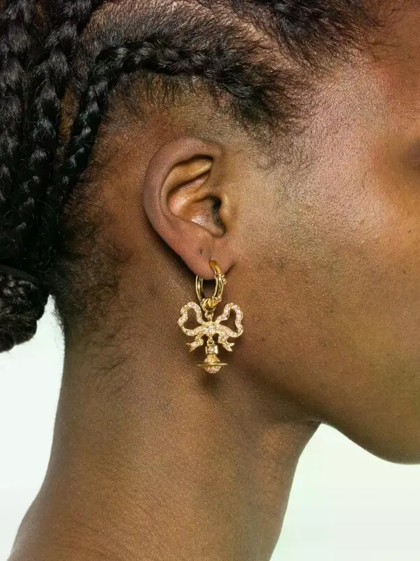 VIVIENNE WESTWOOD Florindella Bow Earrings - Gold