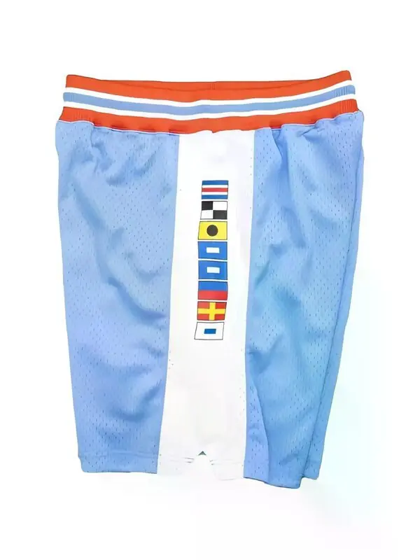 Mitchell & Ness Nba Clippers 80 Striped Logo Shorts - Blue