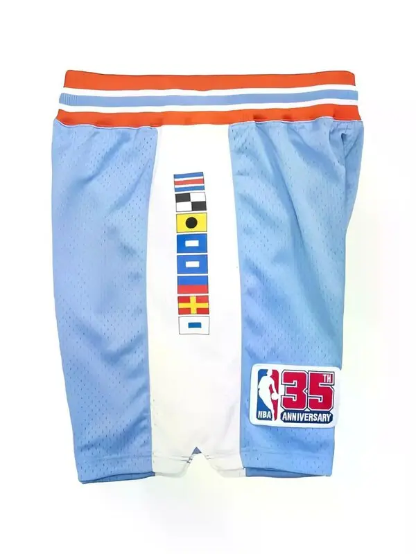 Mitchell & Ness Nba Clippers 80 Striped Logo Shorts - Blue