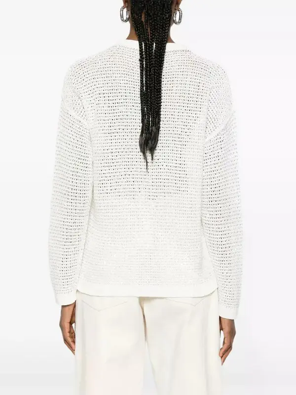 Fabiana Filippi Crew-neck Knitted Sweater - White