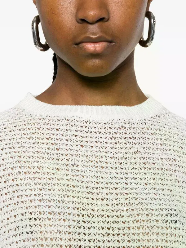 Fabiana Filippi Crew-neck Knitted Sweater - White