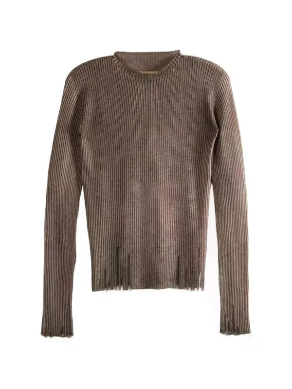 UMA WANG Ribbed Long-sleeve Top