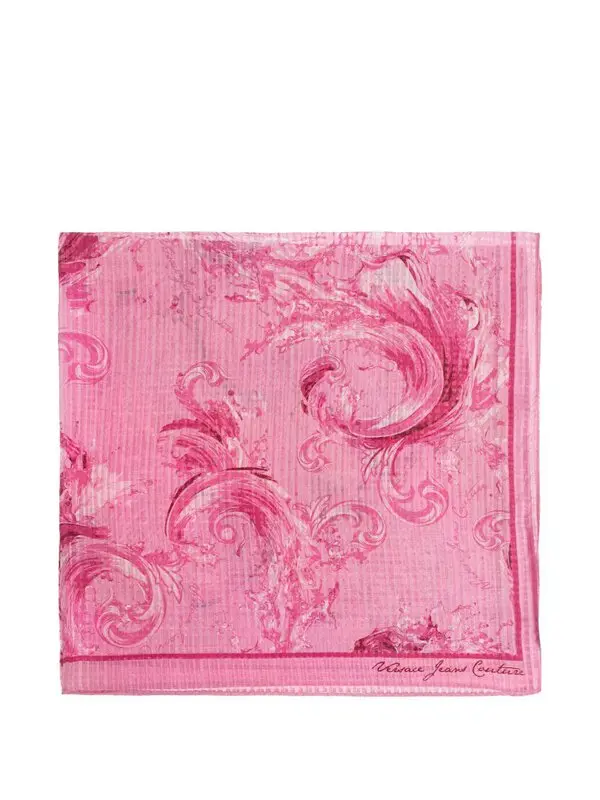 Versace Floral Scarf - Pink