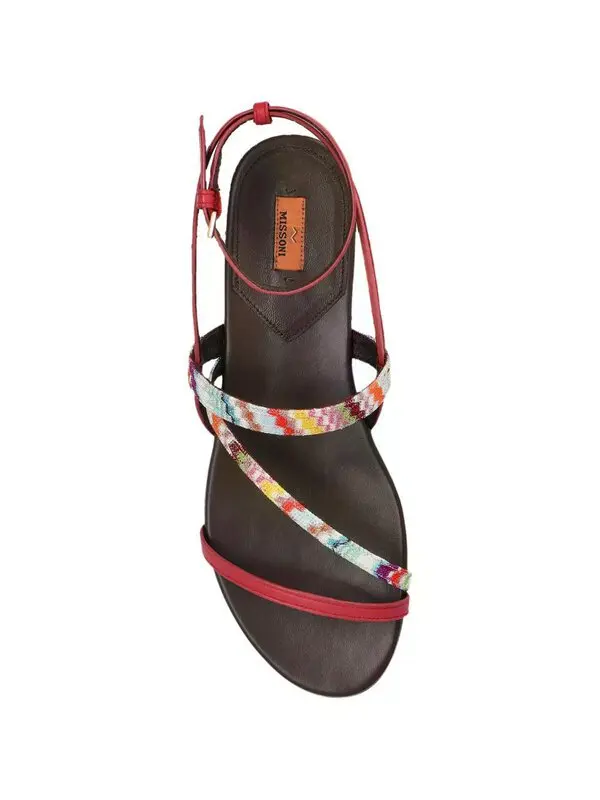 Missoni Strap Detail Sandals - Red