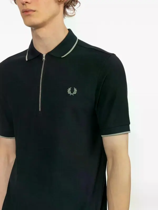 Fred Perry Crepe Pique Polo Shirt - Blue