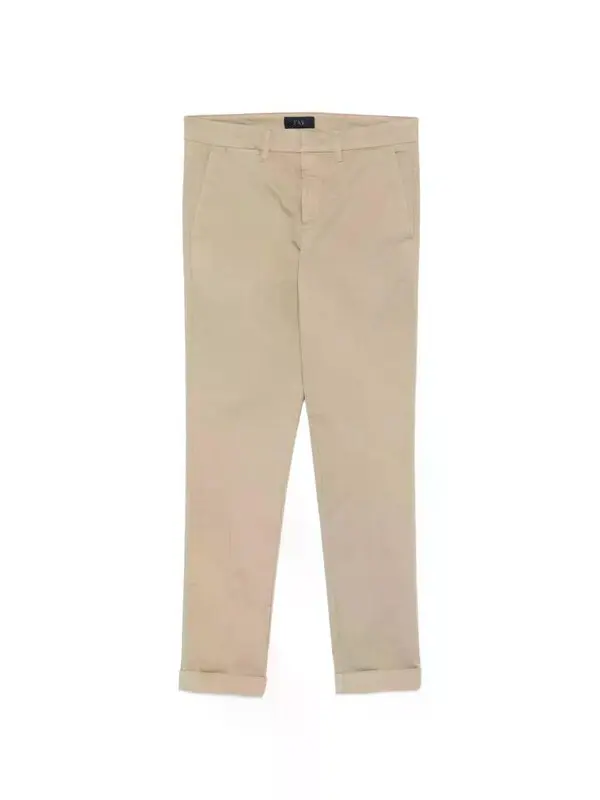 FAY Turned-up Trousers - Neutrals