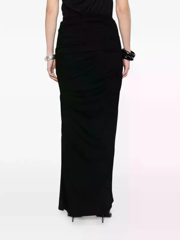 ENTIRE STUDIOS Ruched Skirt - Black