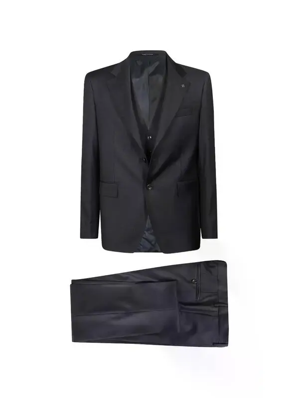 Tagliatore Three-piece Wool Suit - Blue