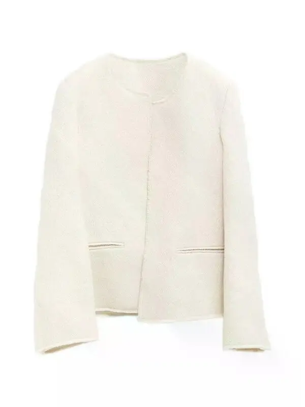 TOTEME Open-front Bouclé Blazer - Neutrals
