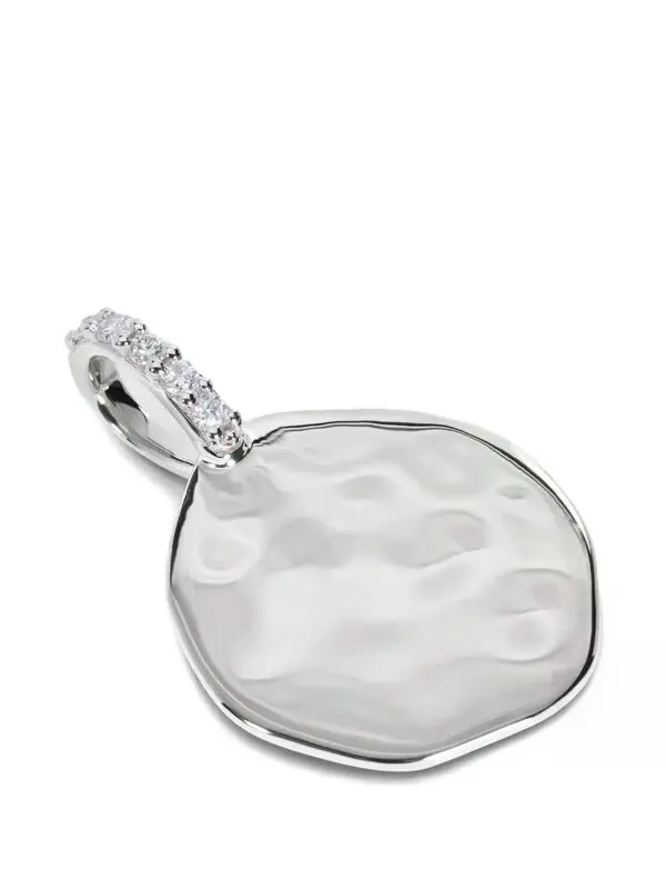 Monica Vinader Diamond Coin Pendant - Silver