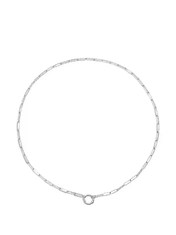 Monica Vinader Capture Alta Textured Chain Necklace - Silver