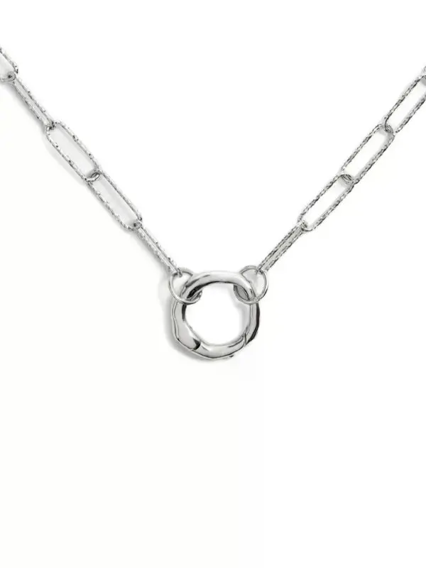 Monica Vinader Capture Alta Textured Chain Necklace - Silver