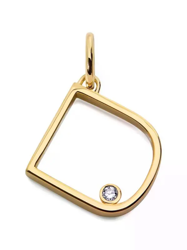 Monica Vinader Initial D Solitaire-diamond Pendant - Gold