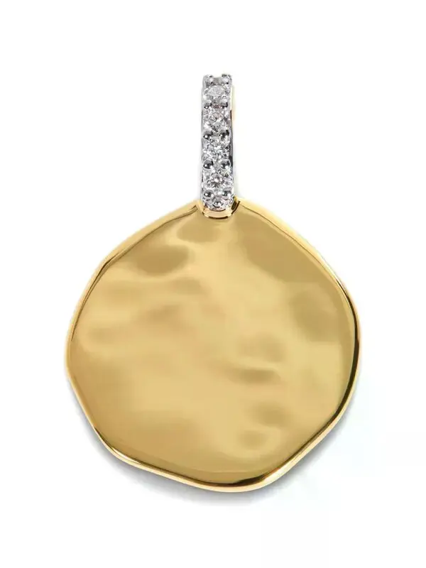 Monica Vinader Coin Diamond Pendant - Gold