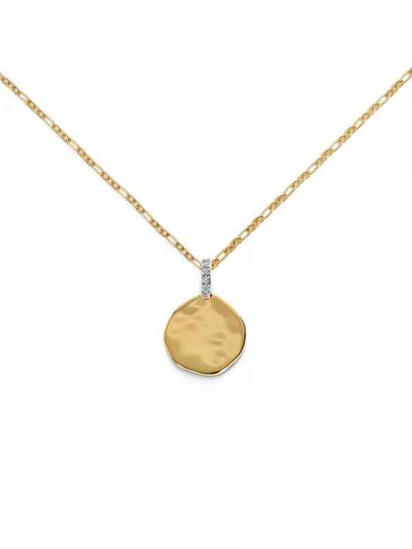 Monica Vinader Coin Diamond Pendant - Gold
