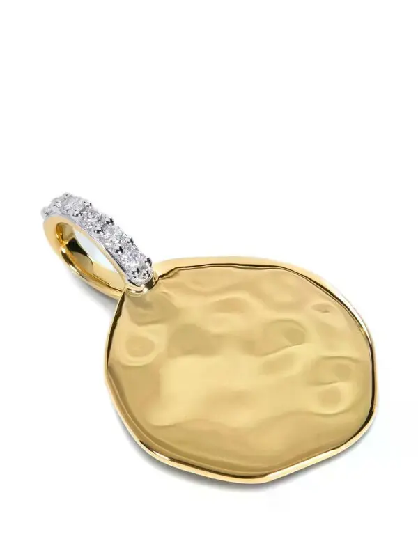 Monica Vinader Coin Diamond Pendant - Gold