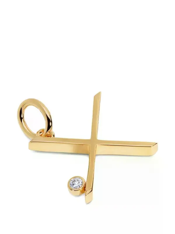 Monica Vinader Initial X Solitaire Diamond Pendant