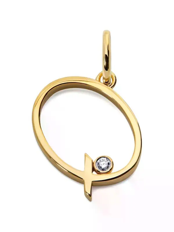 Monica Vinader Solitaire Initial Pendant - Gold
