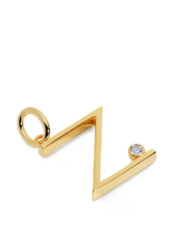Monica Vinader Diamond Initial Pendant - Gold