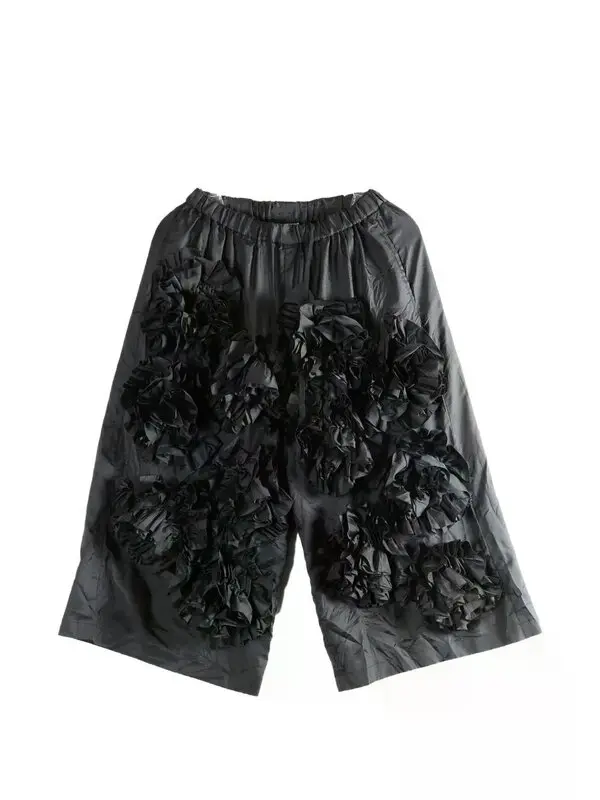 Comme Des Garçons Ruffled Trousers - Black