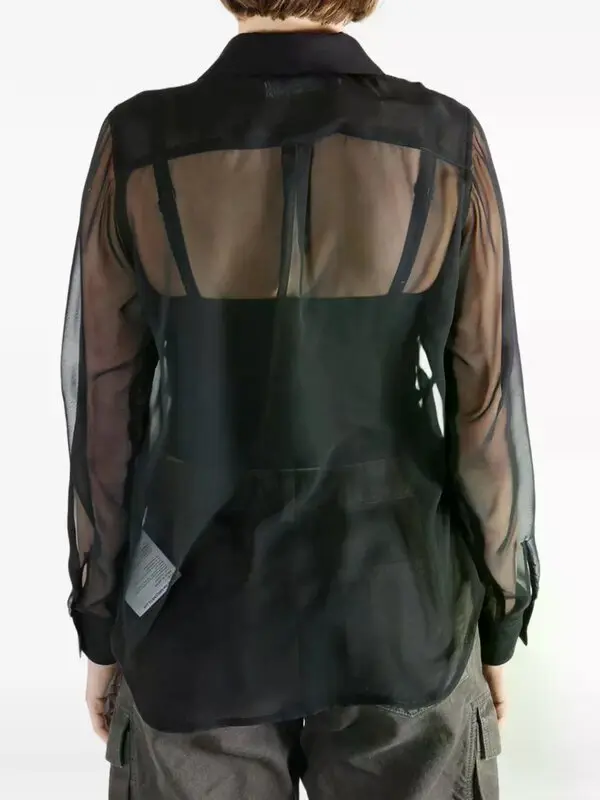 Comme Des Garçons Ruffled Collared Shirt - Black