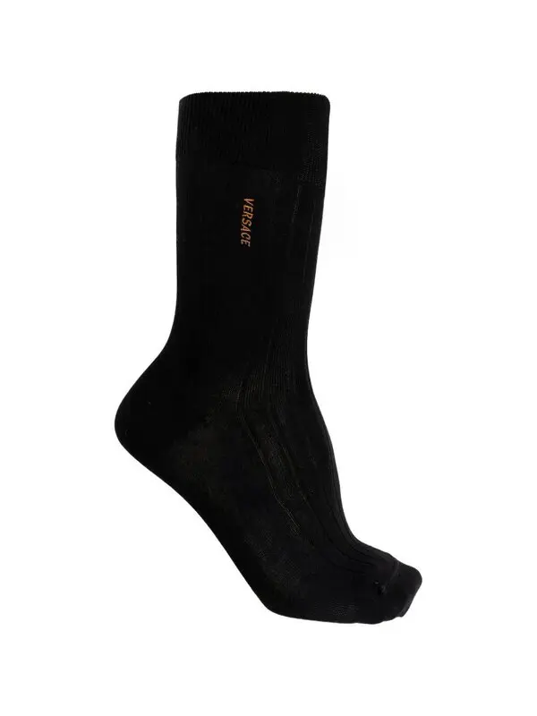 Versace Logo Ribbed Socks