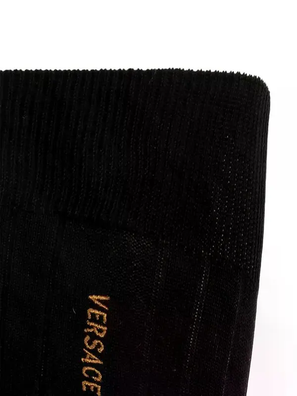 Versace Logo Ribbed Socks
