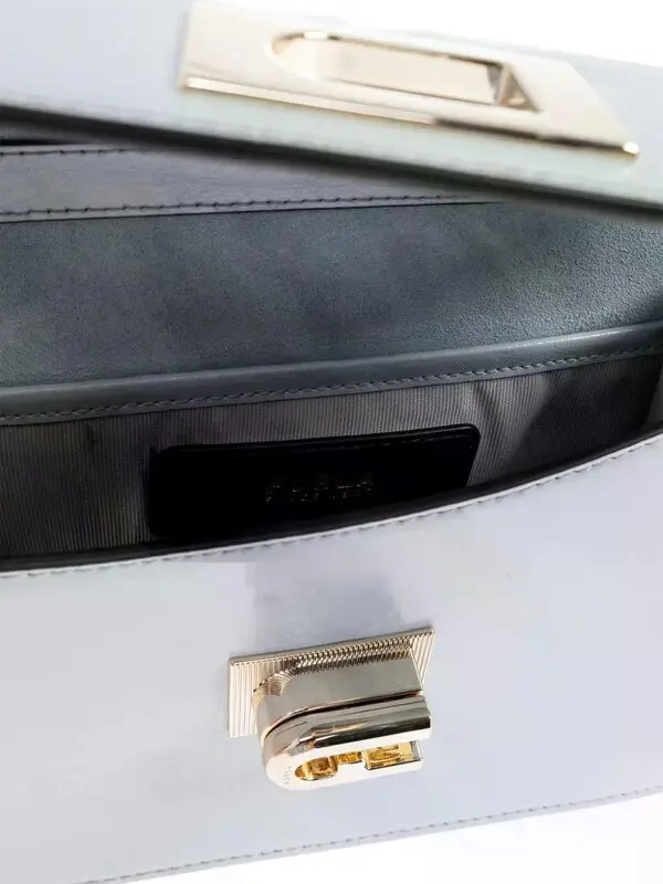 Furla Logo Plaque Top Handle Bag - Blue