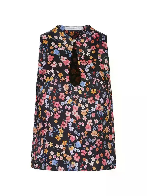 MAR DE MARGARITAS Floral Print Top