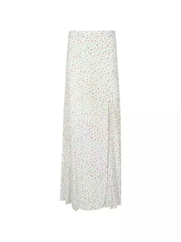 MAR DE MARGARITAS Floral-pattern Split Skirt - White