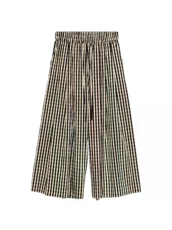 PSOPHIA Check-pattern Cropped Trousers